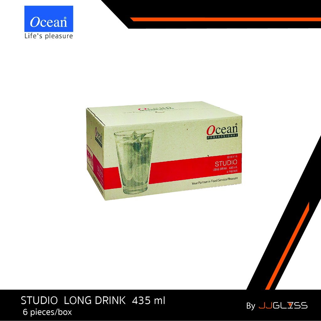 JJGLASS -(Ocean) B16115 Studio Hi Ball 15 1/4oz. (435ml. [1 กล่อง (6ใบ)] แก้วน้ำ สตูดิโอ้ ลองดร ...