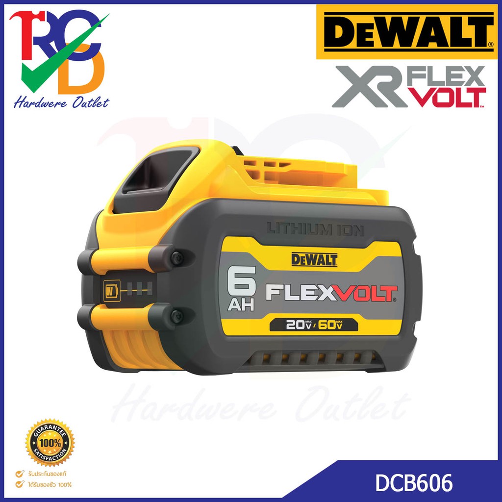 DeWALT DCB606 แบตเตอรี่ Flexvolt 20/60V. ของใหม่ ของแท้ 100% | Shopee ...