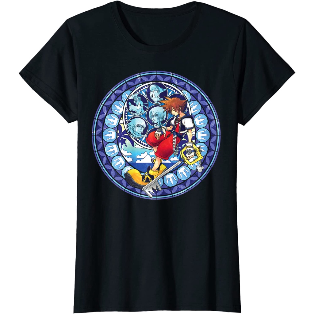 เสื้อยืดลําลอง แขนสั้น พิมพ์ลาย Disney Kingdom Hearts Sora Stained ...