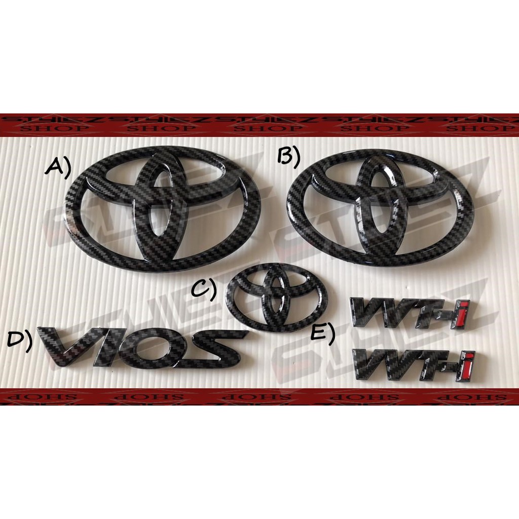 TOYOTA VIOS CARBON EMBLEM LOGO 2008-2012 | Shopee Thailand