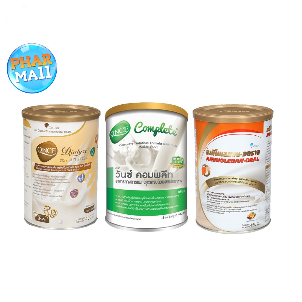 ONCE COMPLETE วันซ์ คอมพลีท 400G. ONCE COMPLETE ONCE DIALYZE อะมิโนเล ...