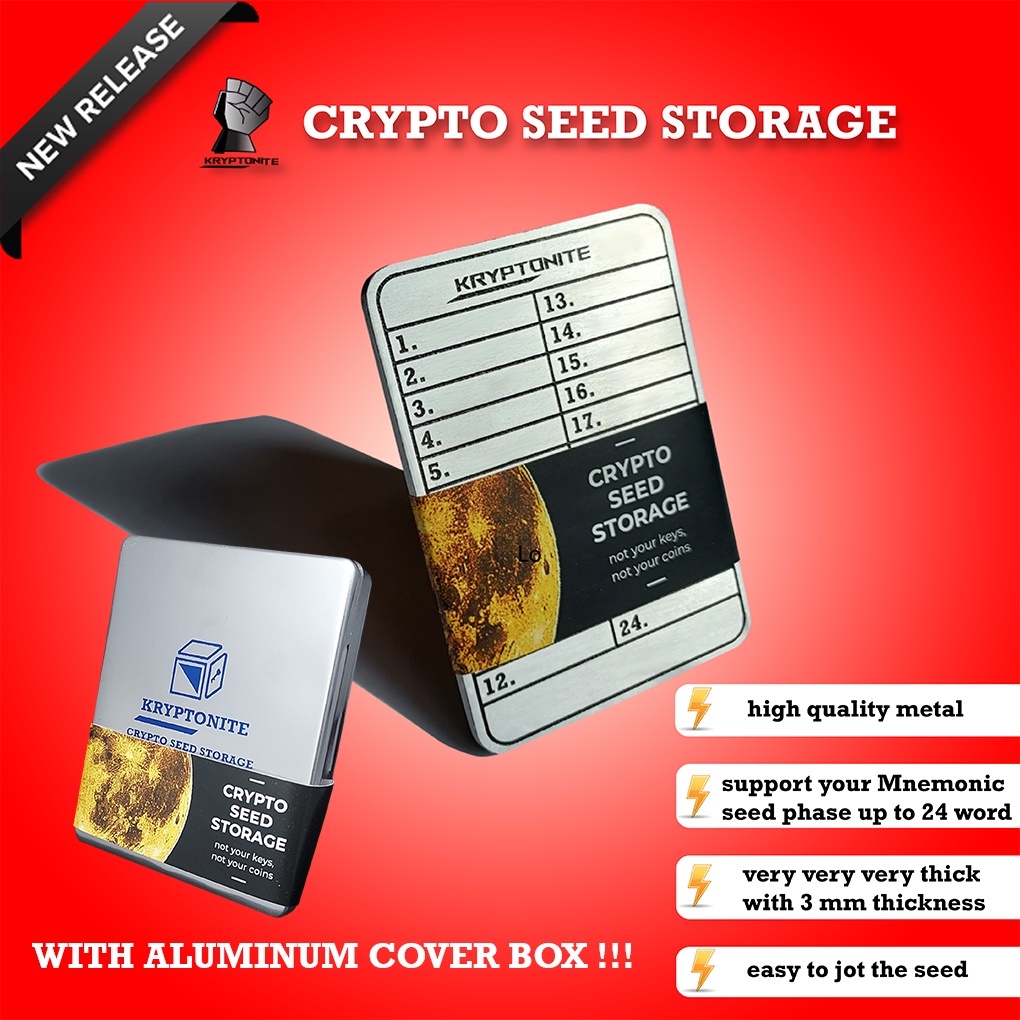 Kryptonite Cryptosteel BOXSET หนาพิเศษCryptocurrency seed storage ...