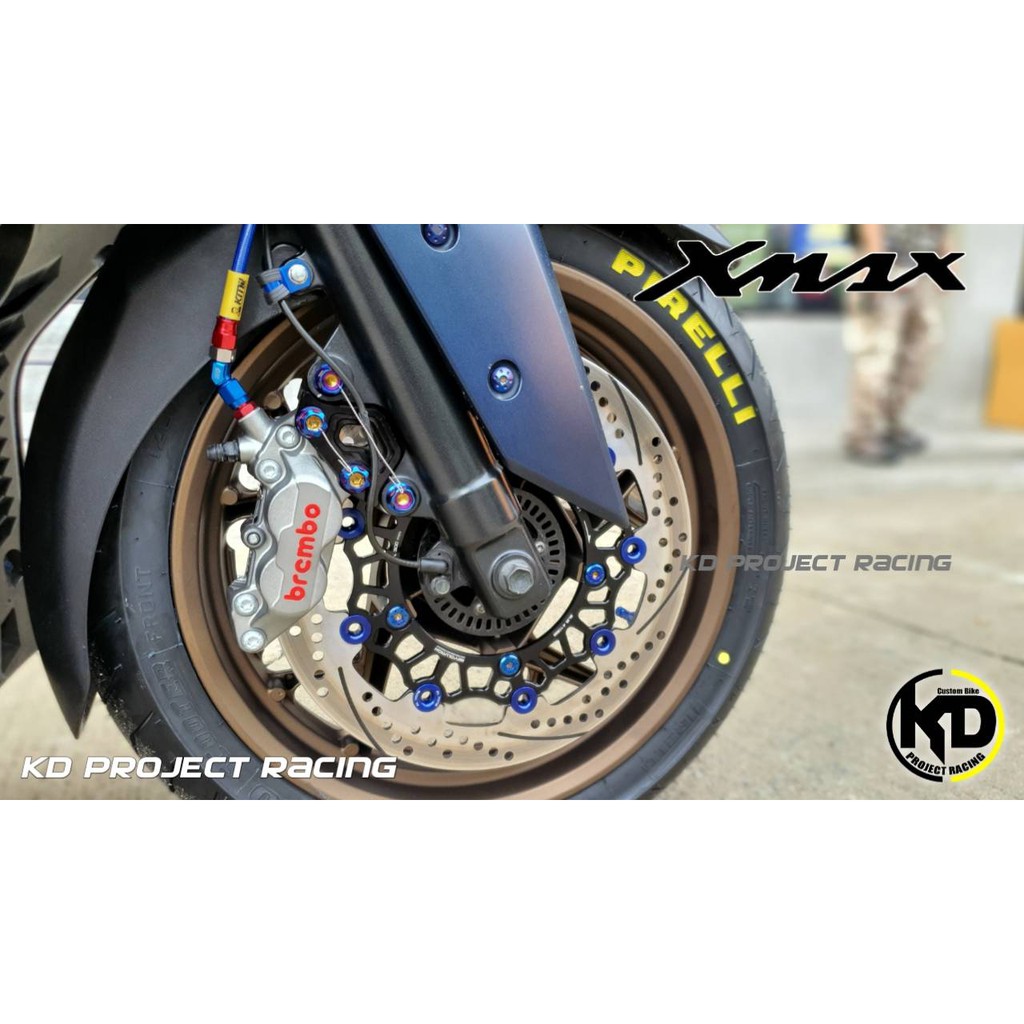 ชุดเบรคจาน Kamui 300 MM Brembo ปั้มล่างหน้า หลัง พร้อมสายเบรค Yamaha ...