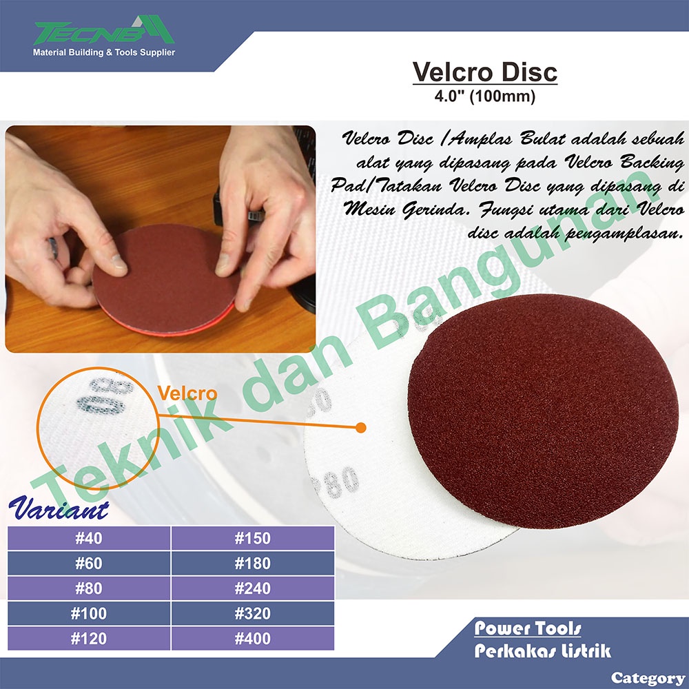 MESIN Velcro Disc 4" - แผ่นขัดกระดาษทรายกลมกาว Velcro Backing Pad ...