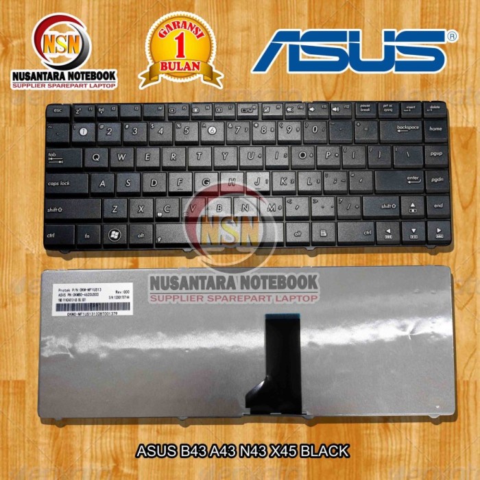 Asus B43 X43 N43 X42 N82 U35 U45 X44 แป้นพิมพ์แล็ปท็อป | Shopee Thailand