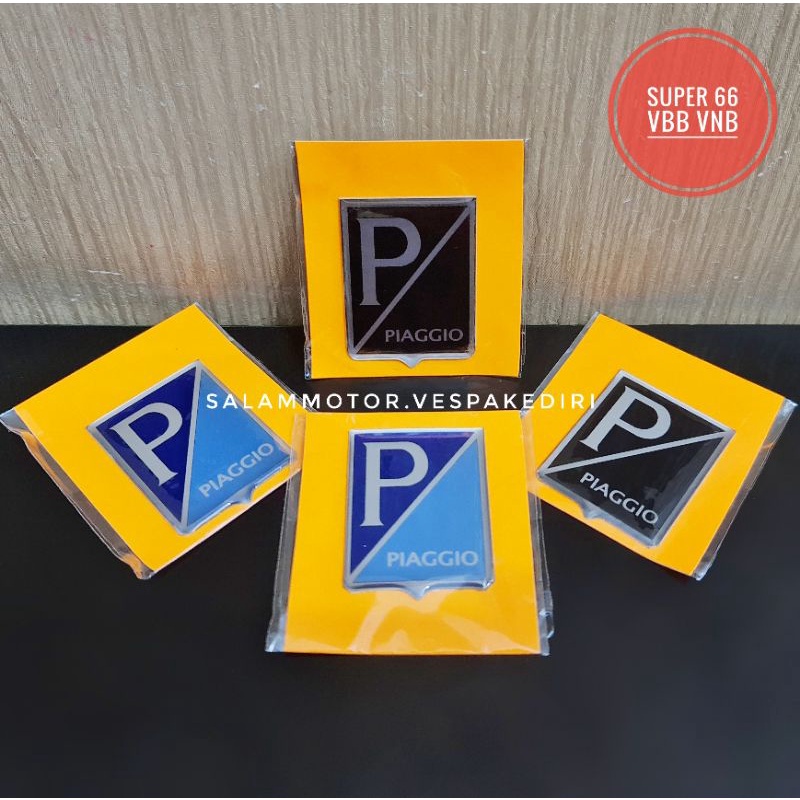 Merah HITAM emblem P/ classic vespa vbb vnb kongo super 66 P กล่องสัญลักษณ์/ น้ําเงิน ดํา แดง ...