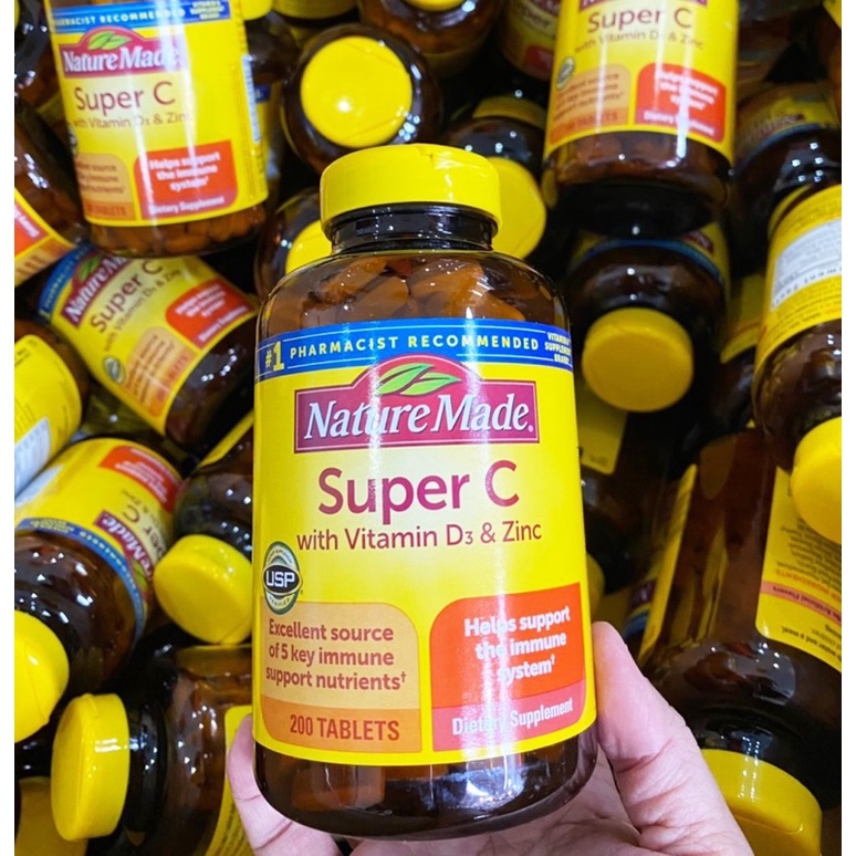 Nature Made Super C Immune Complex, with Zinc Tablets 200 Tablets ...