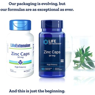 Life Extension Zinc Caps High Potency 50 mg 90 Vegetarian Capsules ...