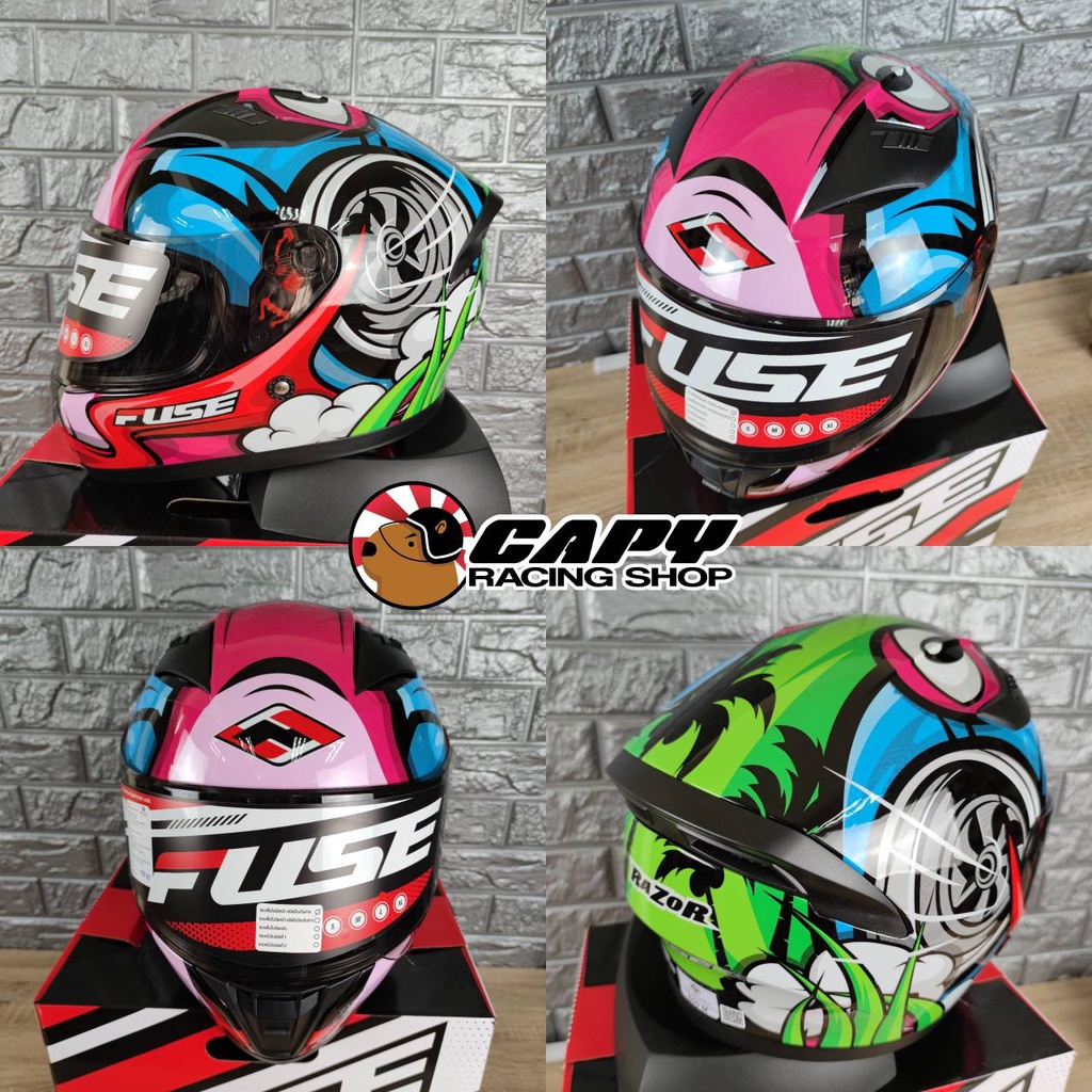 **ออกใบกำกับได้**หมวกกันน็อค หมวกเต็มใบ Fuse รุ่น razor รุ่นใหม่ 2024 ...