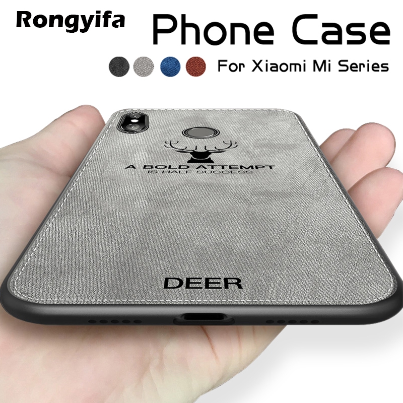 สําหรับ Xiaomi Mi Mix 2s Redmi Y2 Note 5 Pro 5 เคสหรูหรา ย้อนยุค กวาง ผ้า พื้นผิว บางเฉียบ ผ้า ...