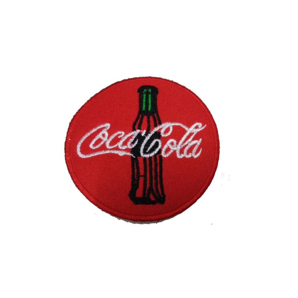 [ตัวรีด เย็บได้] Coca-Cola ป้ายติดเสื้อ logo Embroidered Sew Iron On ...