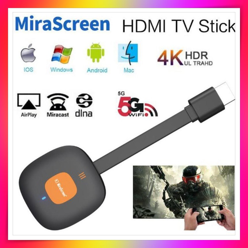 ส่งหน้าจอมือถือเข้าทีวีแบบไร้สาย Mirascreen G18 5 G 4 K Wireless Hdmi ...