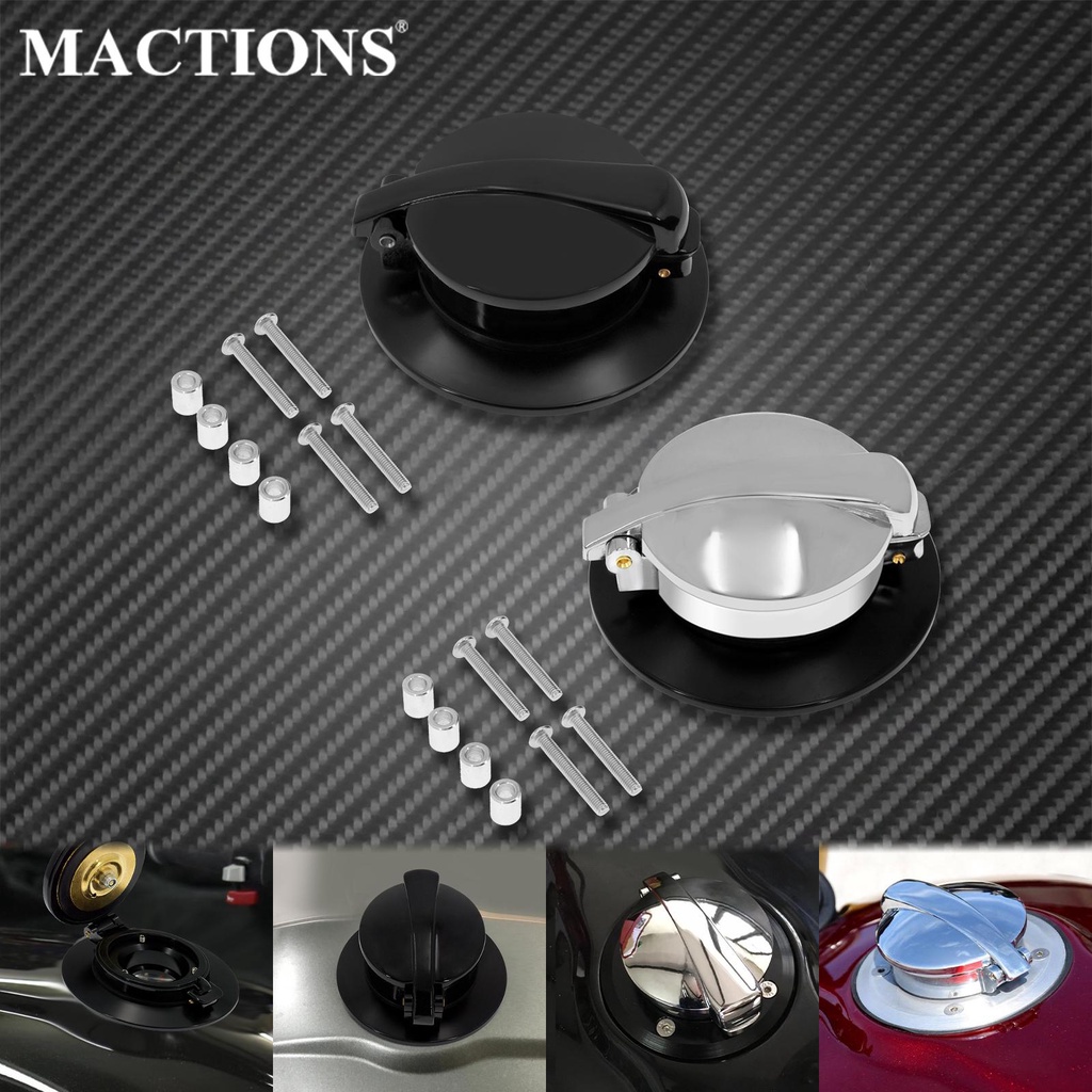 Motorcycle Retro Fuel Gas Tank Decorative Oil Cap Cover Cafe Racer For ...