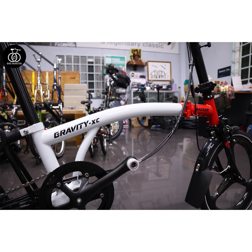 Backer Gravity XC จักรยานพับ 16" ล้อหน้าคาร์บอน เกียร์ดุม 6 สปีด | Shopee Thailand