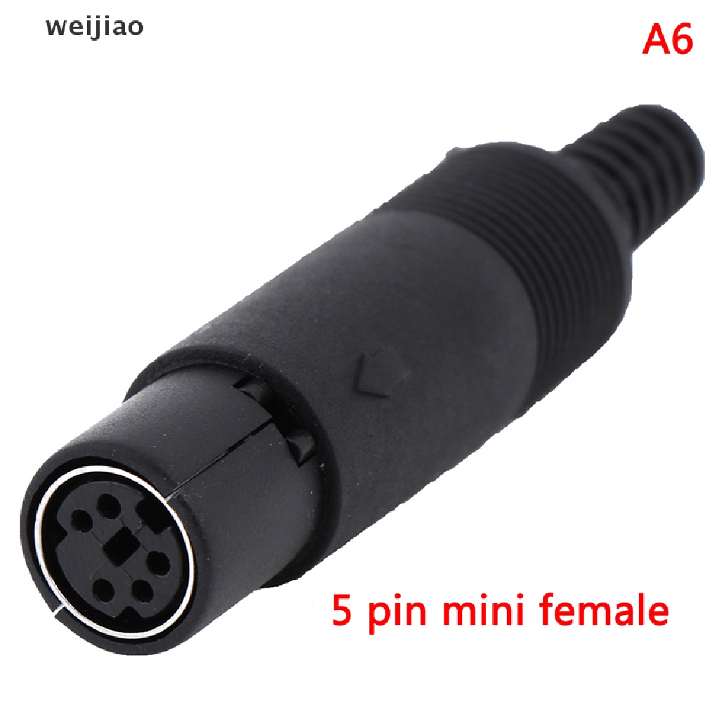 wei Mini DIN Plug Socket Connector 3/4/5/6/7/8 PIN Chassis Cable Mount ...