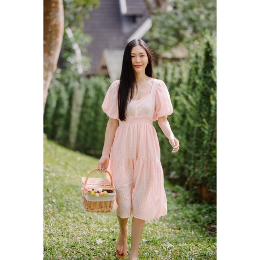 Emily Peach Dress **New in** | Shopee Thailand