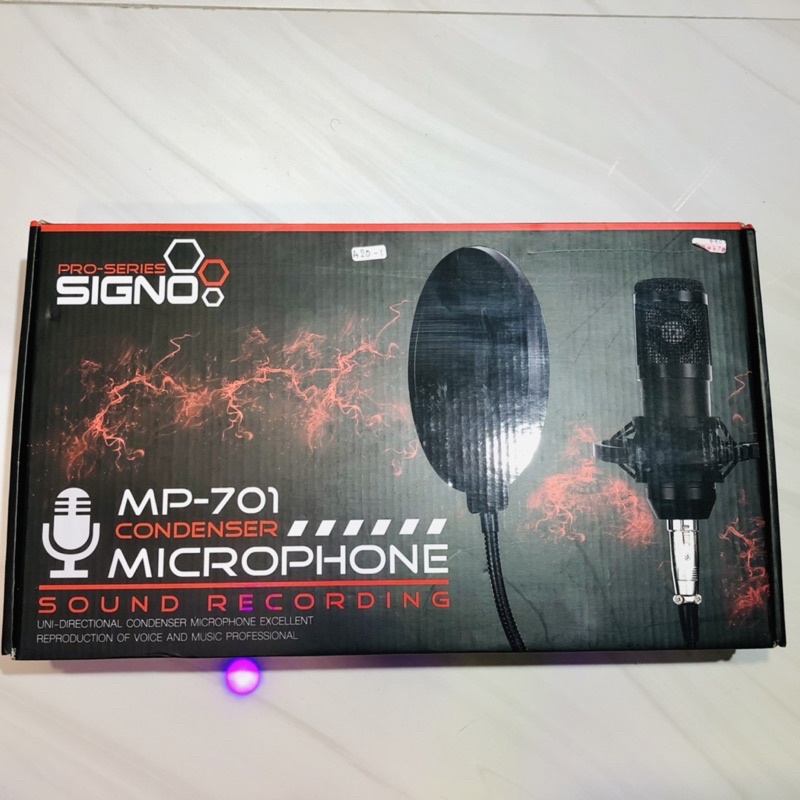 ชุดไมค์ อัดเสียง ไลฟ์สด Microphone Condenser SIGNO แท้ (MP-701) Black ...