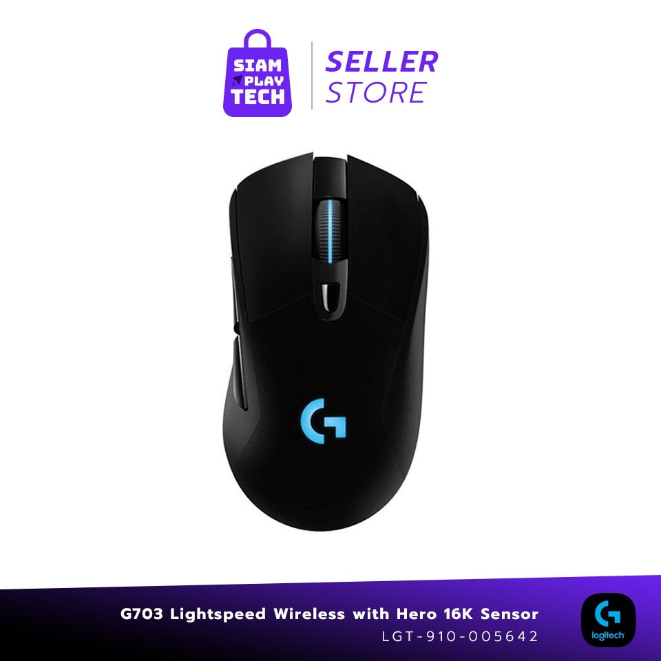 LOGITECH G703 LIGHTSPEED WIRELESS WITH HERO 16K SENSOR เมาส์เกมมิ่ง ...