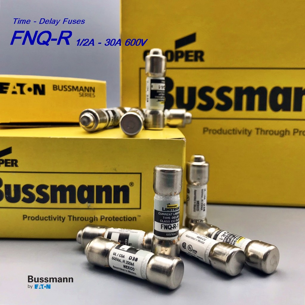 ฟิวส์แบบขาดช้า Bussmann FNQ-R-1/2A-30A 600V | Shopee Thailand