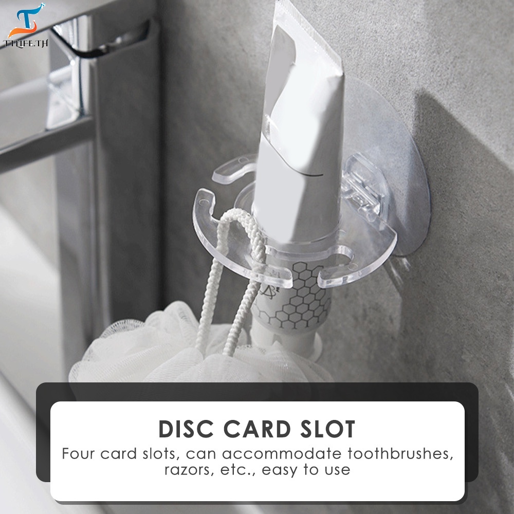 【TTLLIP】 Self-adhesive Wall-mounted Toothpaste Dispenser Storage ...