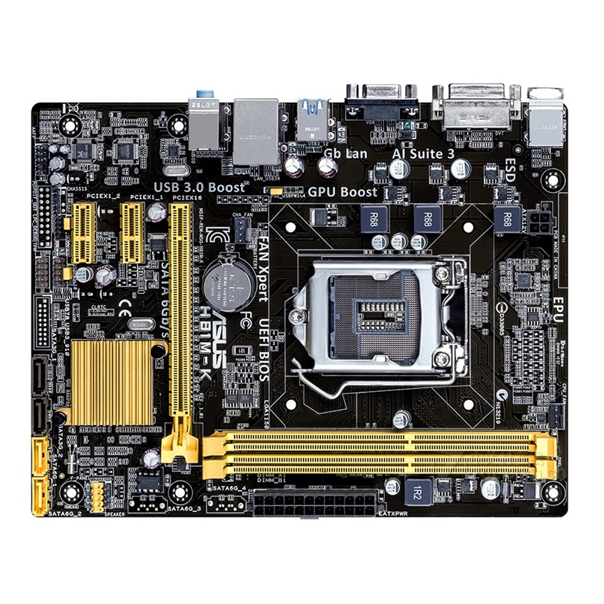 Asus H81M-K、D、E 1150เข็ม DDR3 คอมพิวเตอร์ เมนบอร์ด | Shopee Thailand