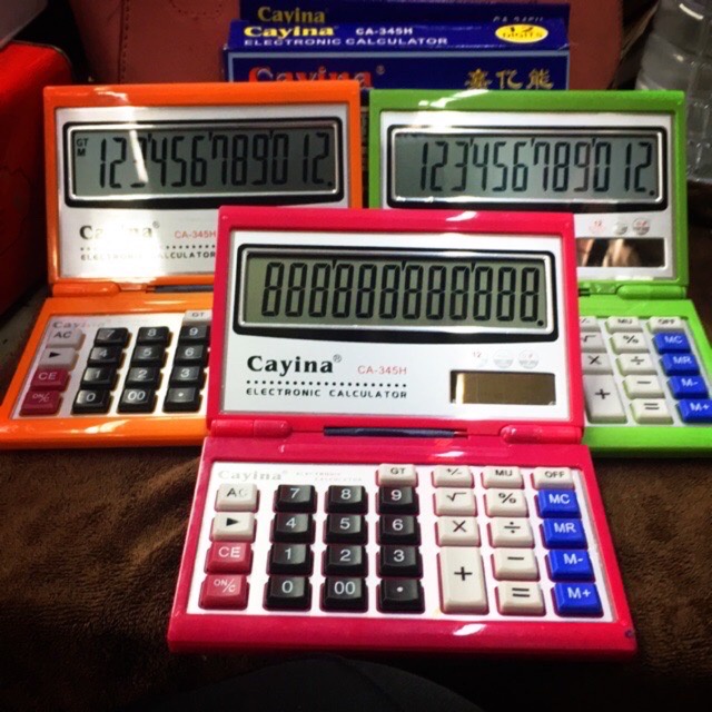Cayina เครื่องคิดเลข พกพา เครื่องคิดเลขพับได้ ตั้งฃโต๊ะ ขนาดใหญ่ 12 ...