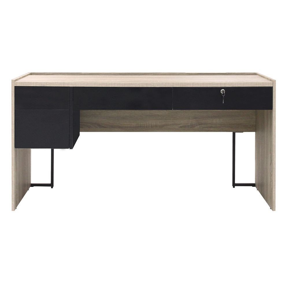 Desk DESK BURO DK-150N SOLID OAK/BLACK Office furniture Home ...