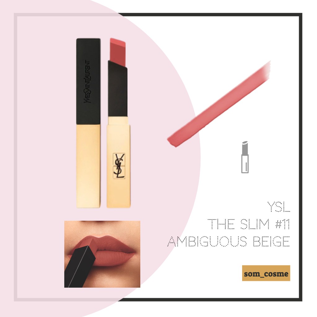 YSL Rouge Pur Couture The Slim Leather-Matte Lipstick 2.2g. | Shopee Thailand