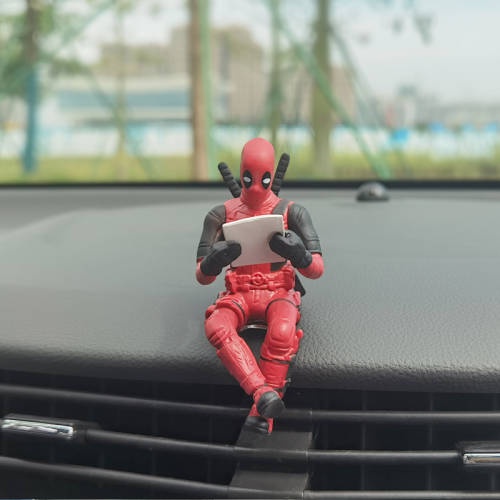Car Avengers Deadpool Vehicle Mounted Doll Hand-Made Model Creative ...