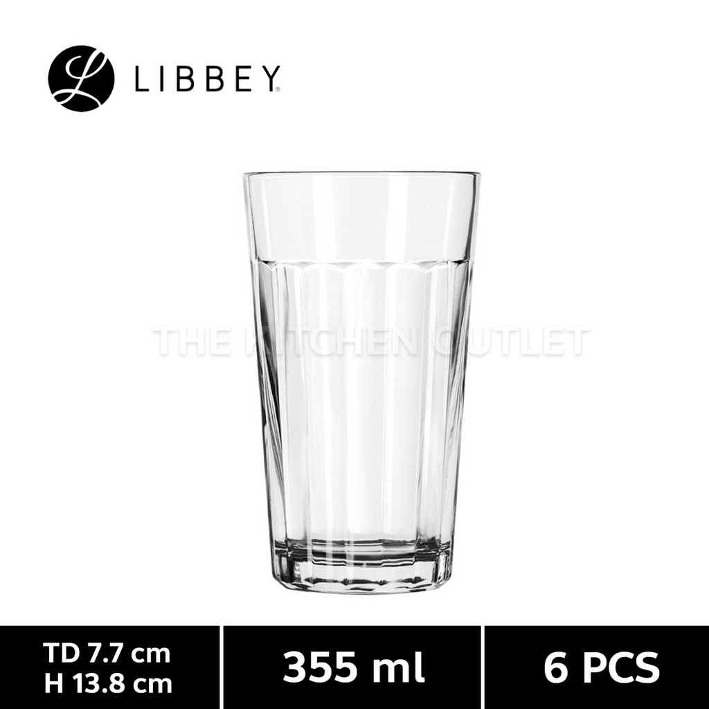 6ใบ Libbey แก้วน้ำ ทรงสูง 355 Ml 15641 Paneled Tumbler Duratuff 12 Oz Shopee Thailand