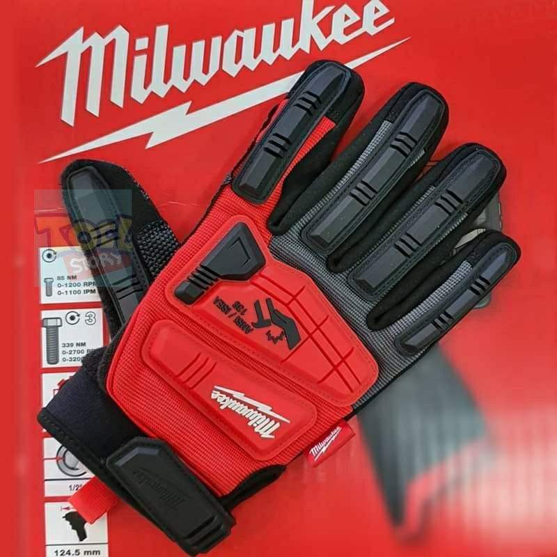 Milwaukee 48-73-8552 มาแทน 48-22-8752 ถุงมืกันค้อน กันกระแทก Size L | Shopee Thailand