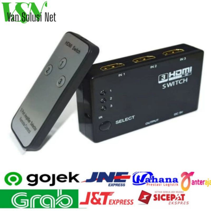 Hdmi Switcher 3port กับรีโมทควบคุม | Shopee Thailand