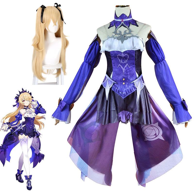 Game Genshin Impact Cosplay Fischl Costume Wig Halloween Carnival Suit ...