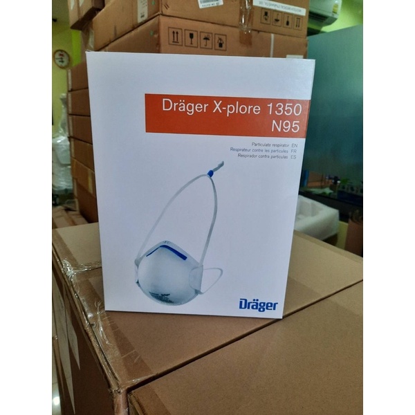 หน้ากากอนามัย N95 แท้ ยี่ห้อ Drager X-plore 1350 20ชิ้น/1กล่อง(สินค้าพร้อมส่ง) | Shopee Thailand