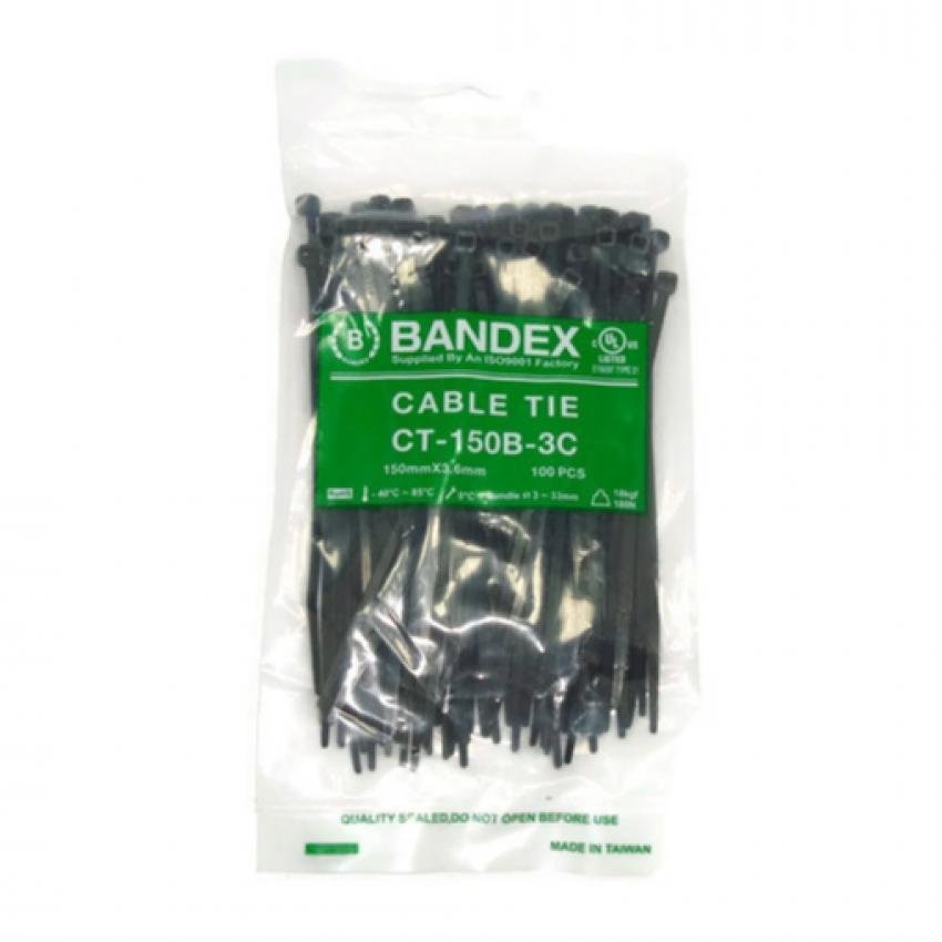 BANDEX CABLE TIE เคเบิลไทร์ ขนาด 6" (สีดำ) | Shopee Thailand