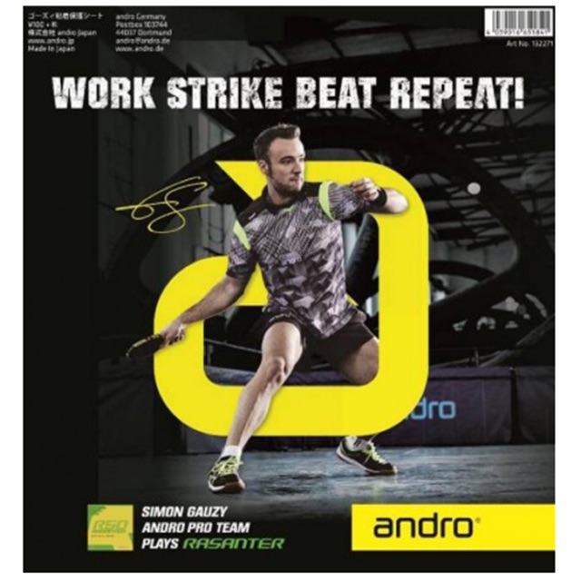 พลาสติกปิดหน้ายาง Andro Rubber Protection Foil Simon Gauzy (ราคา/แผ่น ...