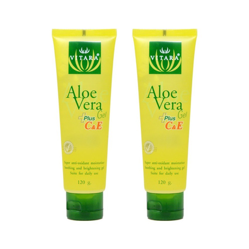 Vitara Aloe Vera Gel Plus Cande เจลว่านหางจระเข้ผสมวิตามินซีและอี120 กรัม