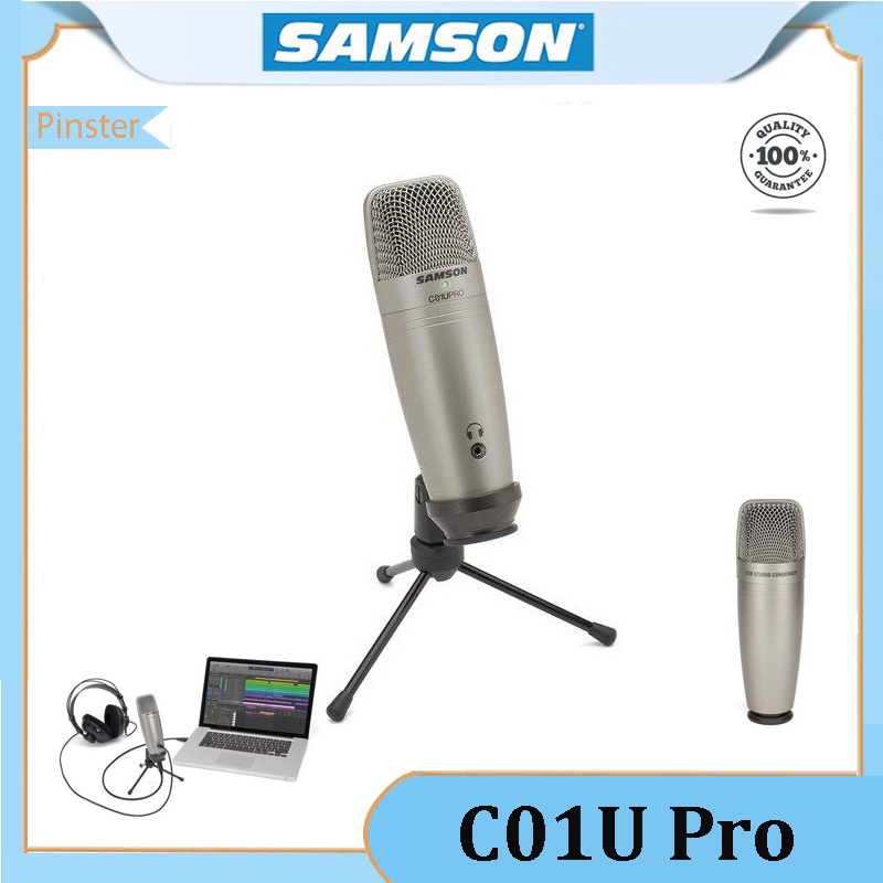 Samson C01U Pro ไมโครโฟนบันทึกเสียงไดอะแฟรม คอนเดนเซอร์ USB ขนาดใหญ่ ...