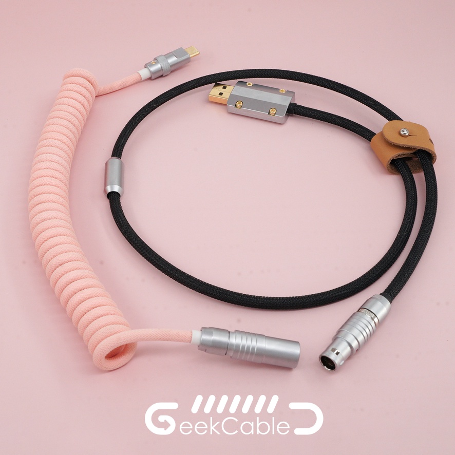 Geekcable USB Coil Handmade Keyboard Cable | Pink and Black | Shopee ...