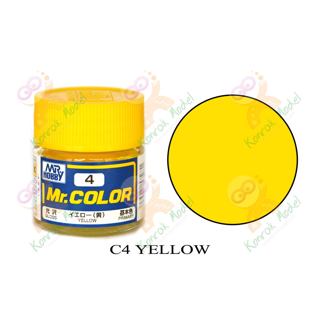สีสูตรทินเนอร์ Mr.hobby Mr.color C4 Yellow Gloss 10ml | Shopee Thailand