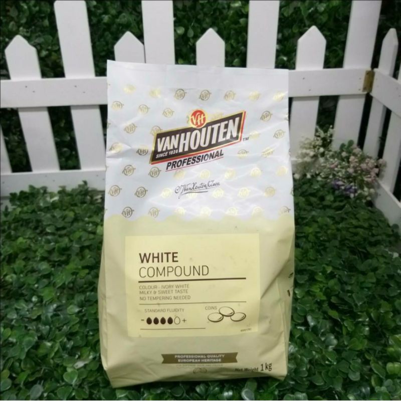 (พร้อมส่ง💯) Vanhouten White Compound Coin 1kg / Baking Chocolate 1kg ...