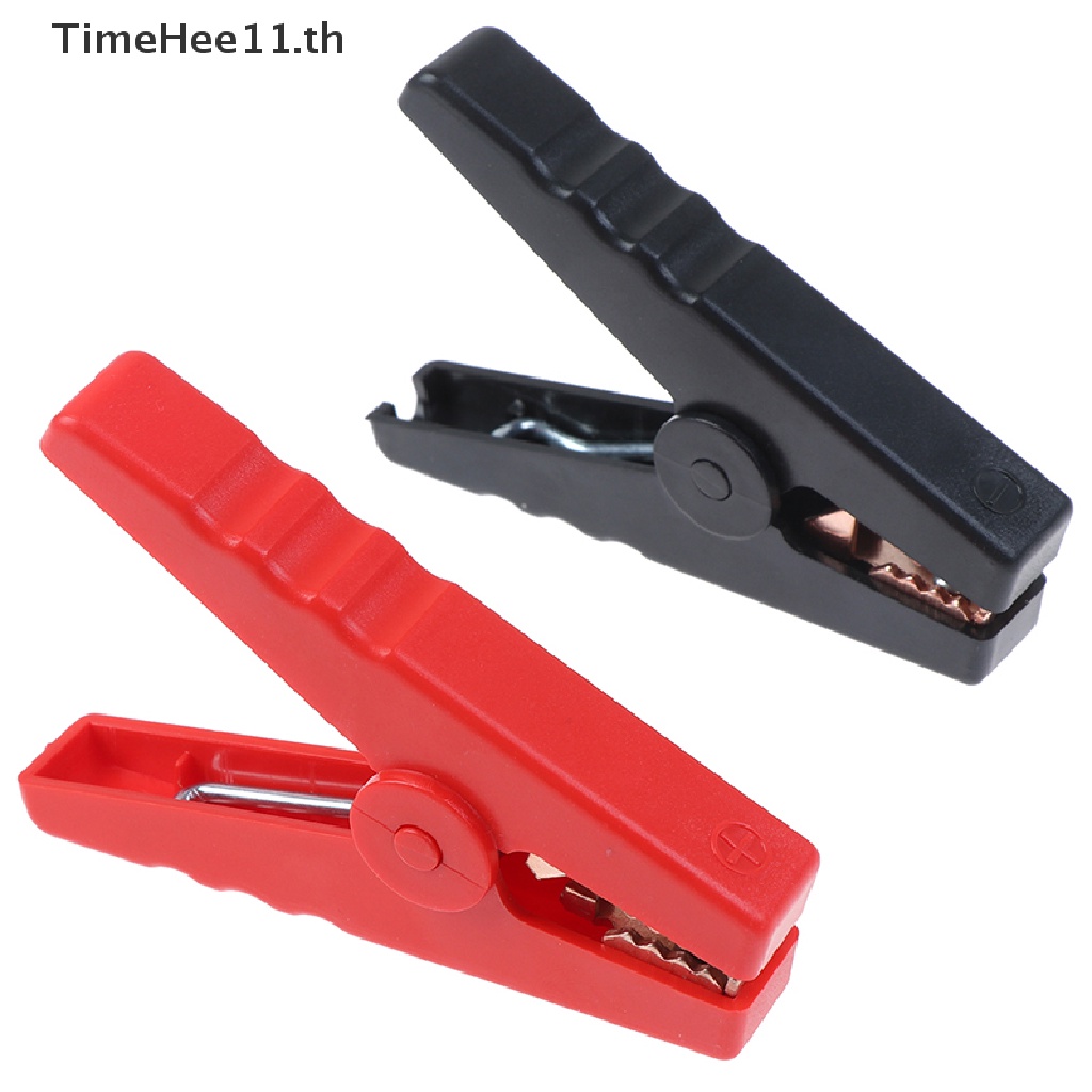 【TimeHee11】 2Pcs large 100a crocodile alligator clips car battery ...