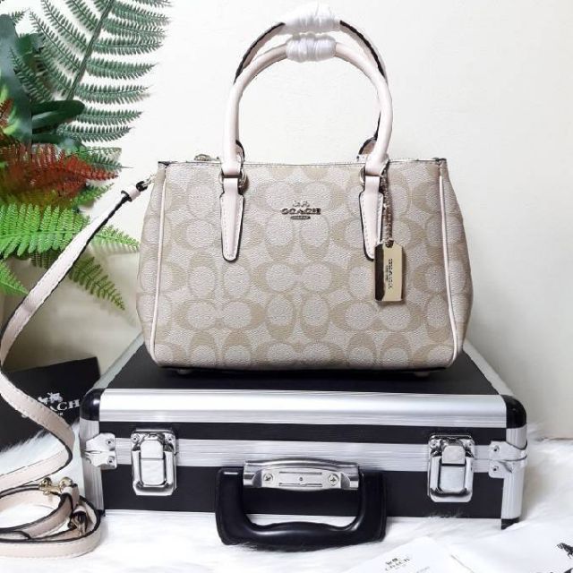 COACH F67027 MINI SURREY CARRYALL IN SIGNATURE CANVAS (COACH F67027 ...