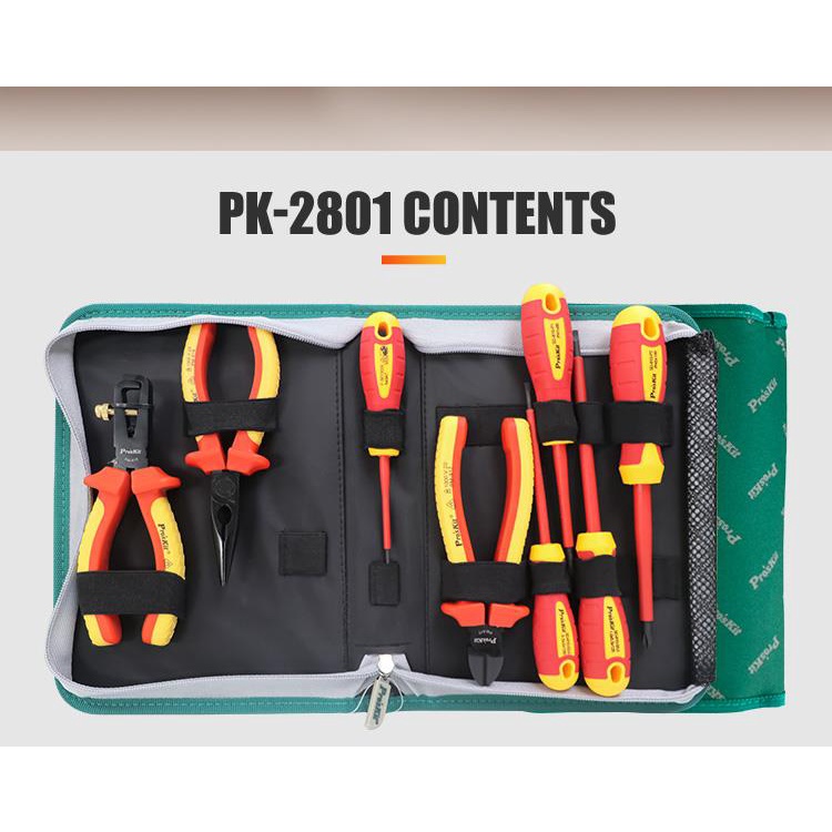 PRO'S KIT TAIWAN PK-2801 ชุดเครื่องมือ ไขควงและคีม แบบหุ้มฉนวนกันไฟ ...