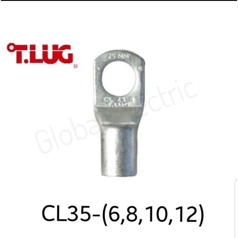 หางปลาทองแดงรุ่นหนา ทรงยุโรป Cable Lugs CL Type รุ่น CL35-6 T Lug ...