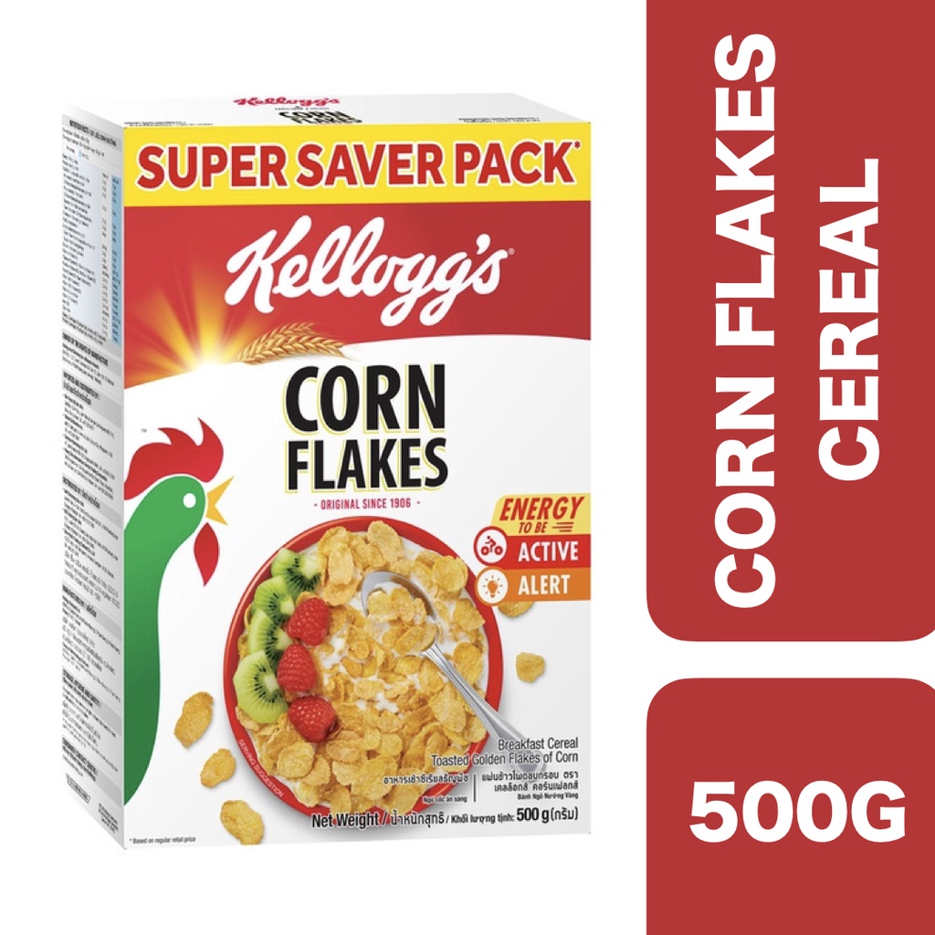 Kelloggs Cereal Cornflakes 500g (SUPER SAVER PACK) ++ เคลล็อกส์ อาหาร ...