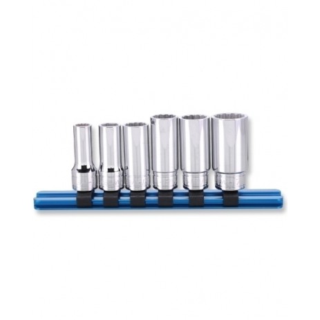 DEEN NO.DNB3M06/AH 3/8Dr. Socket Semi Deep Aluminum Holder Set 6P (6pcs ...