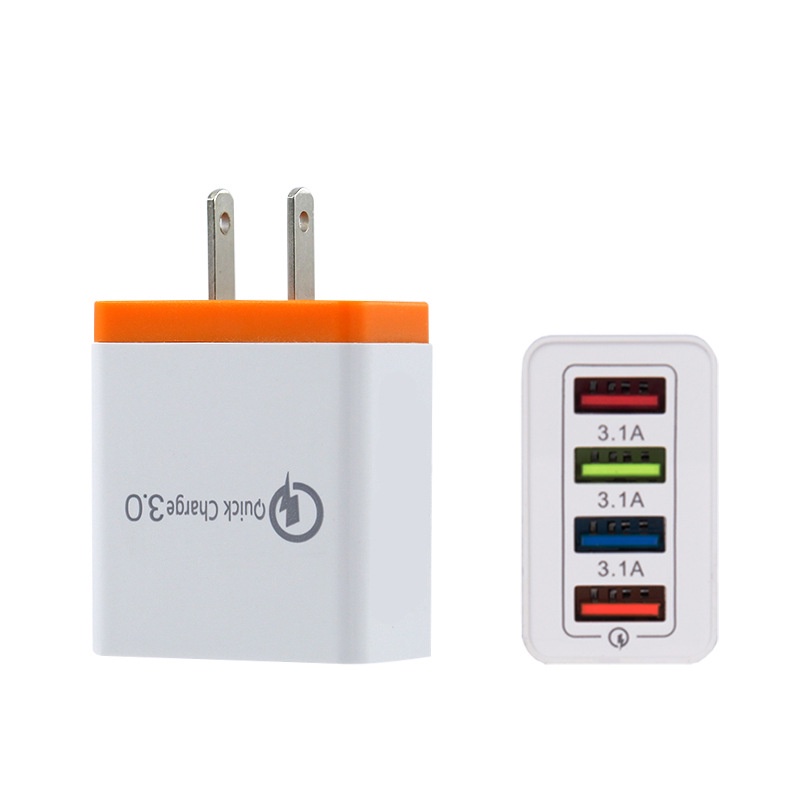 4 พอร์ต อะแดปเตอร์ชาร์จเร็ว USB QC3.0 | Shopee Thailand
