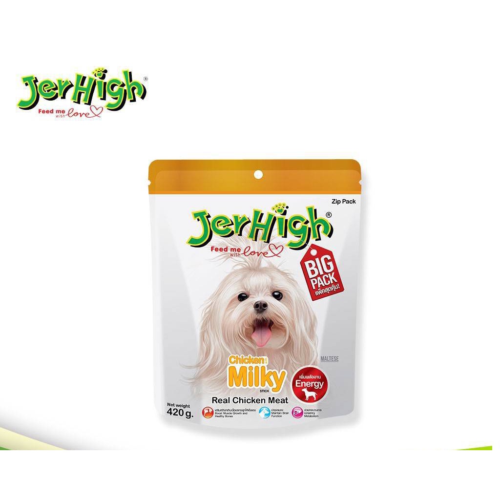 JerHigh Stick 400g รุ่นใหม่เพิ่มปริมาณ 440 g 1ซอง ขนมสุนัขเจอร์ไฮ ...