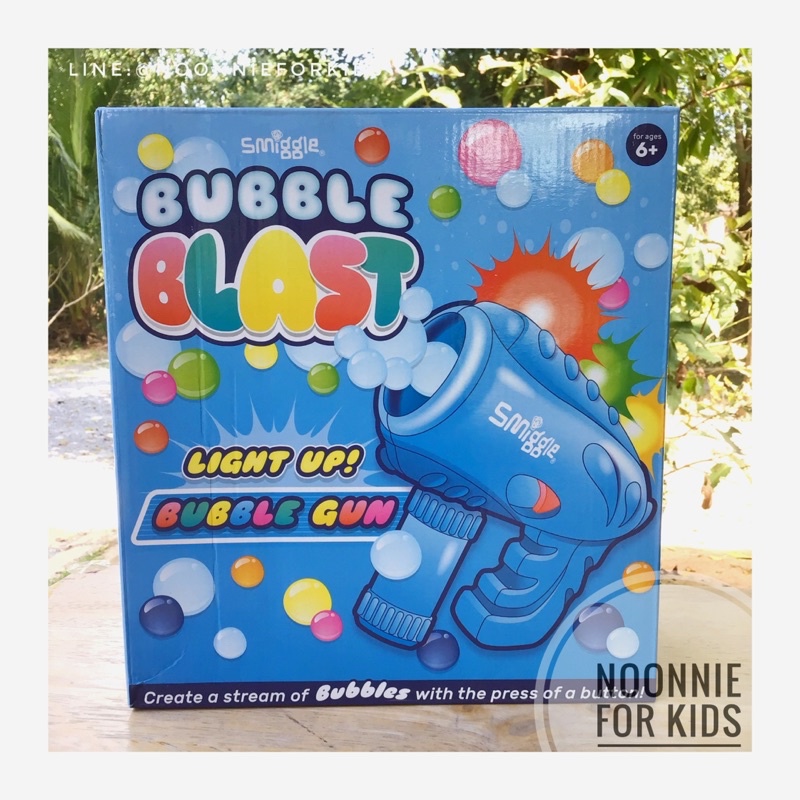 Smiggle Light Up Bubble Gun ปืนปล่อยฟอง bubble แบบมีแสงไฟกระพริบ ...